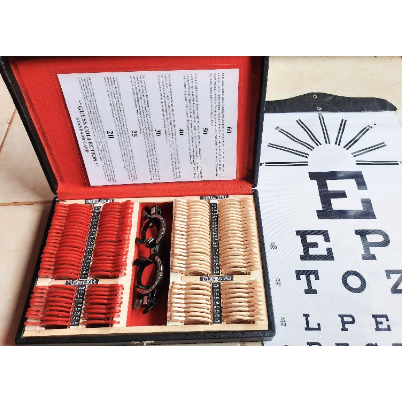MATA Trial Lens Set Eye Examination Tool minus and plus test box Simple ...