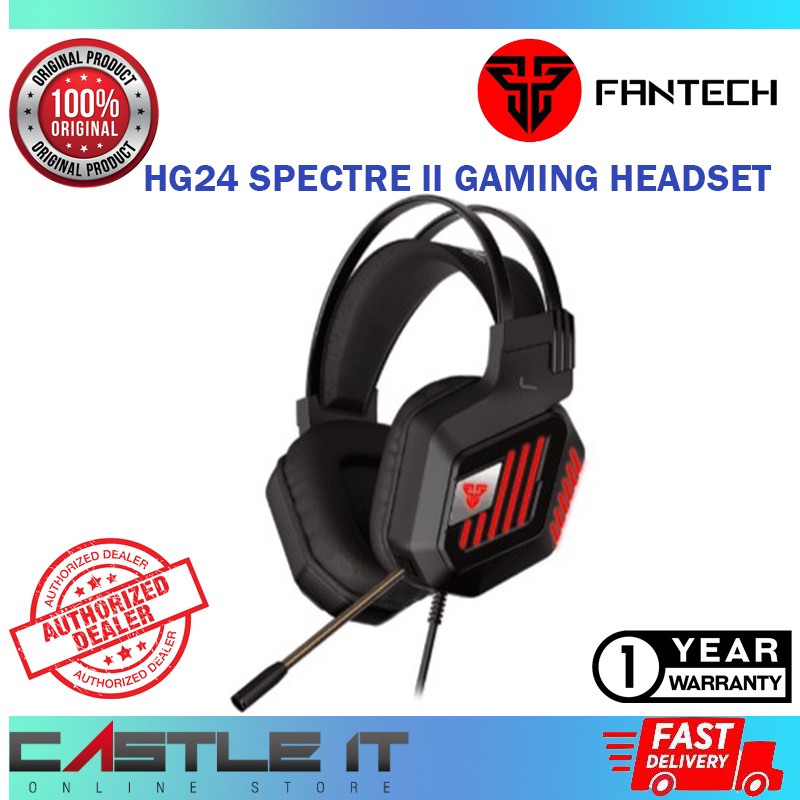 FANTECH HG24 Spectre II Virtual 7.1 Surround Sound Gaming Headset with ...