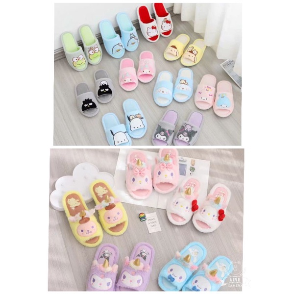 PO Sanrio Design Bedroom Slippers Kuromi Keroppi Melody Bad Badtz Maru ...
