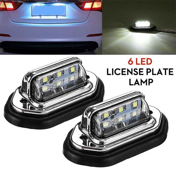 6 LED License Number Plate Step Light Lamp Lorry Truck Trailer RV 12V ...