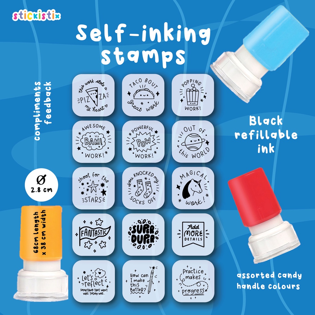 Self-Inking Teacher Stamp(s) | Compliments | Feedback | A LOT of ...
