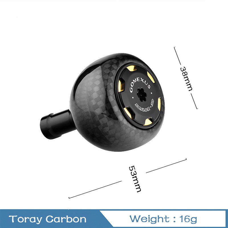 Gomexus Sailor 38 Carbon fiber reel knob for Shimano Twinpower Daiwa ...