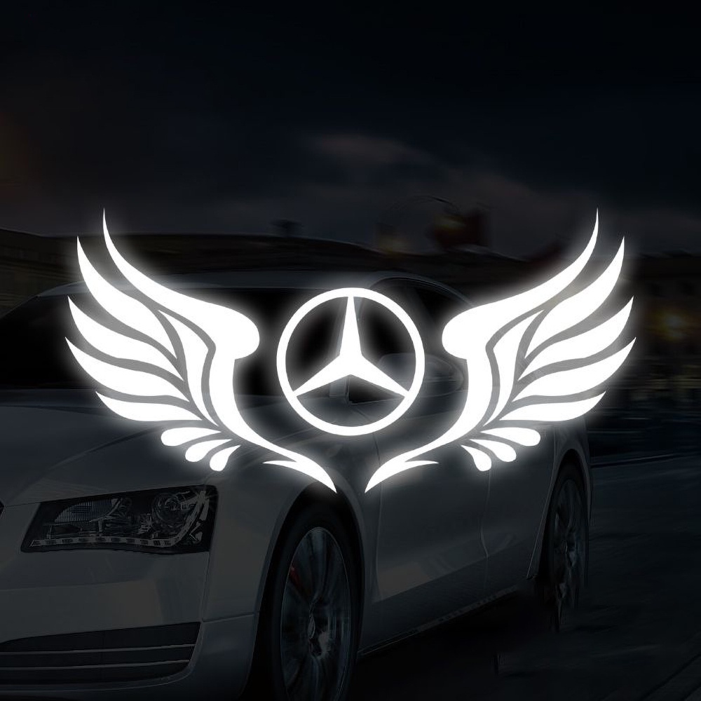 【Multi Brand For Choose】Wing Logo High Reflective/Laser Car Sticker ...