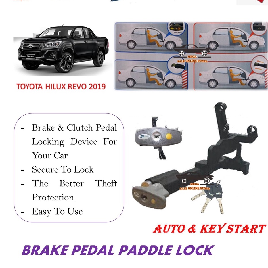 TOYOTA HILUX REVO 2019 KEY START AUTO MENUAL DFENDER LOCK- BRAKE PEDAL ...