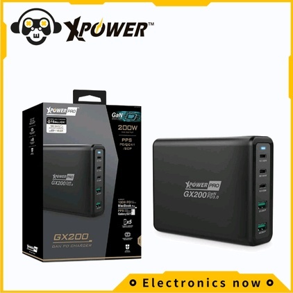 XPowerPro GX200 200w GAN PD 3 Type-C 2 USB Charger | Shopee Singapore