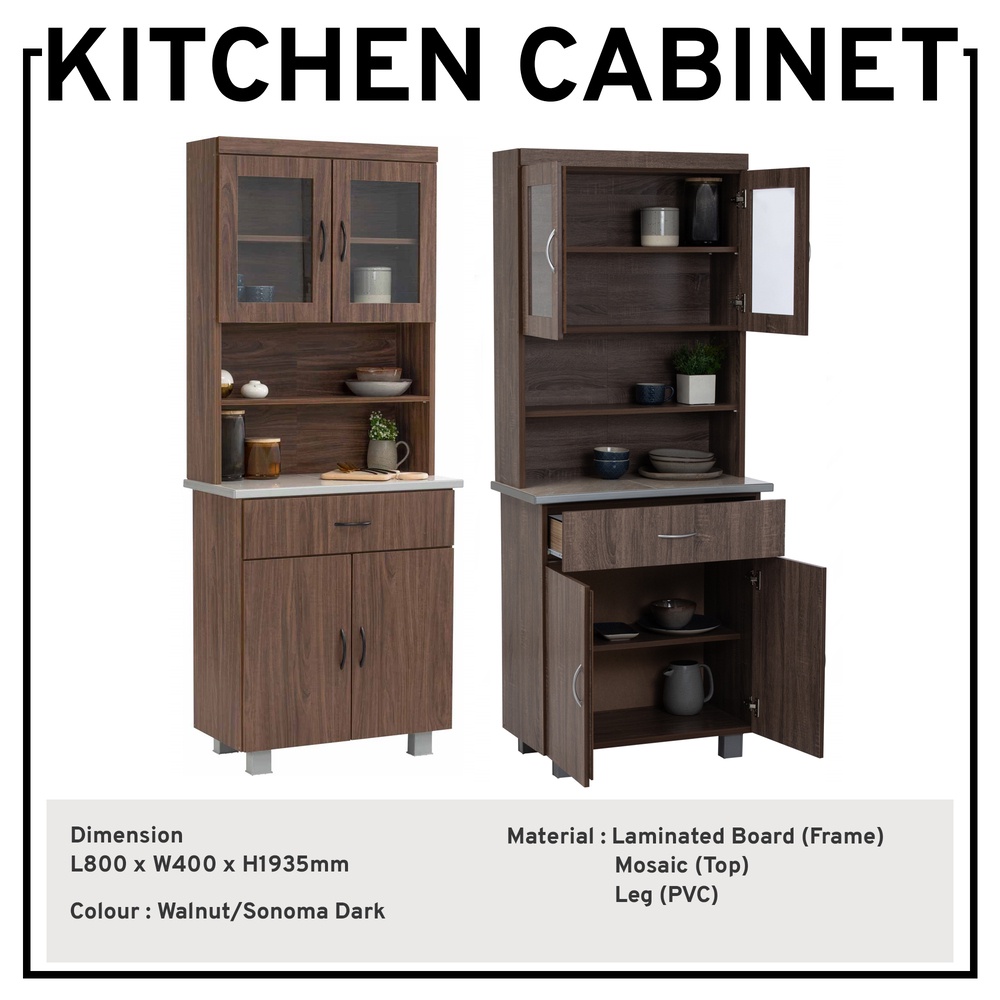 Tall Kitchen Cabinet Kitchen Storage Cabinet 80cm Kitchen Cabinet With ...