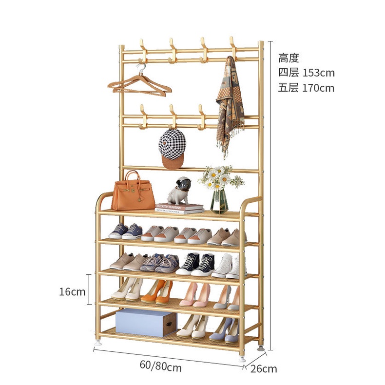 Clothes rack floor-to-floor bedroom built-in clothes rack in living ...