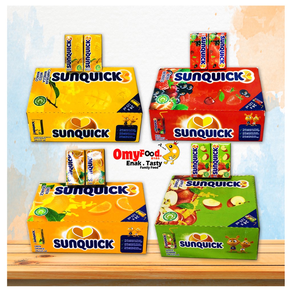 125ml x 24pcs Sunquick Assorted Fruit Juice [Mixed Mango / Berries ...