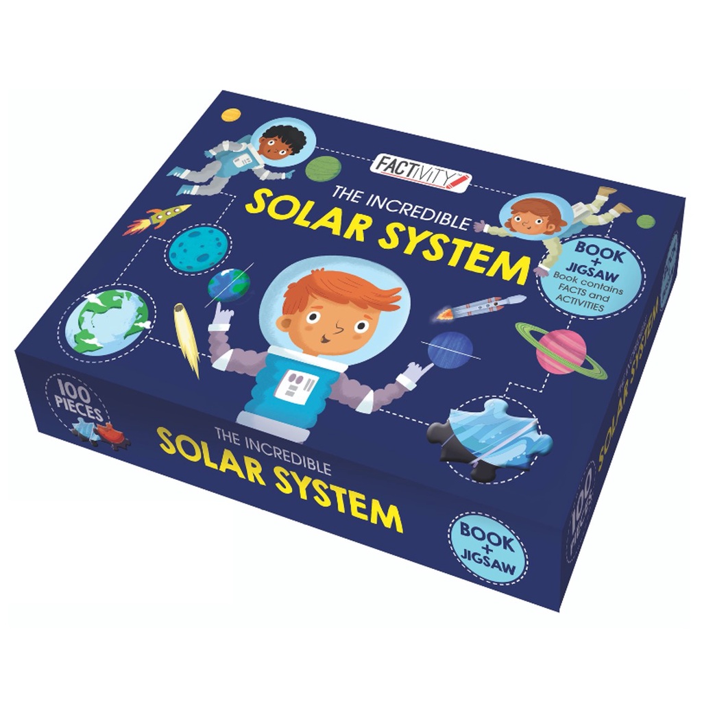 Factivity Solar System Book & Puzzle 100 Pcs Gift Set with Activities ...