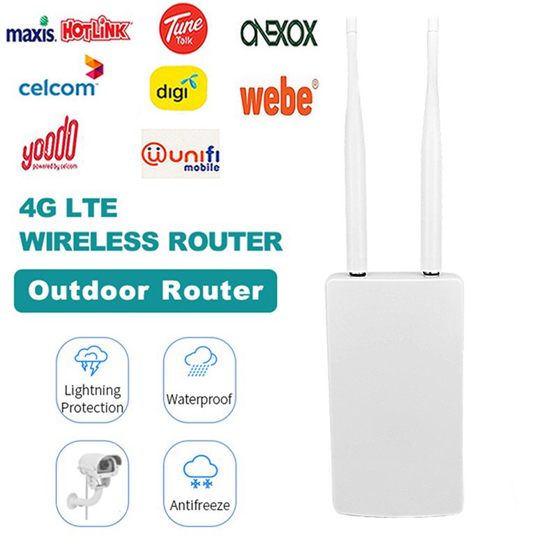 🇸🇬 Outdoor Waterproof CCTV 4G LTE Wireless Router SIM Card Wifi ...