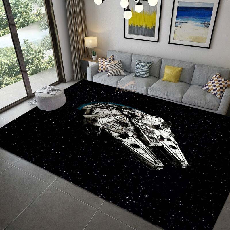 Star War Carpet for Living Room Vintage Galactic space Star Ship Area ...