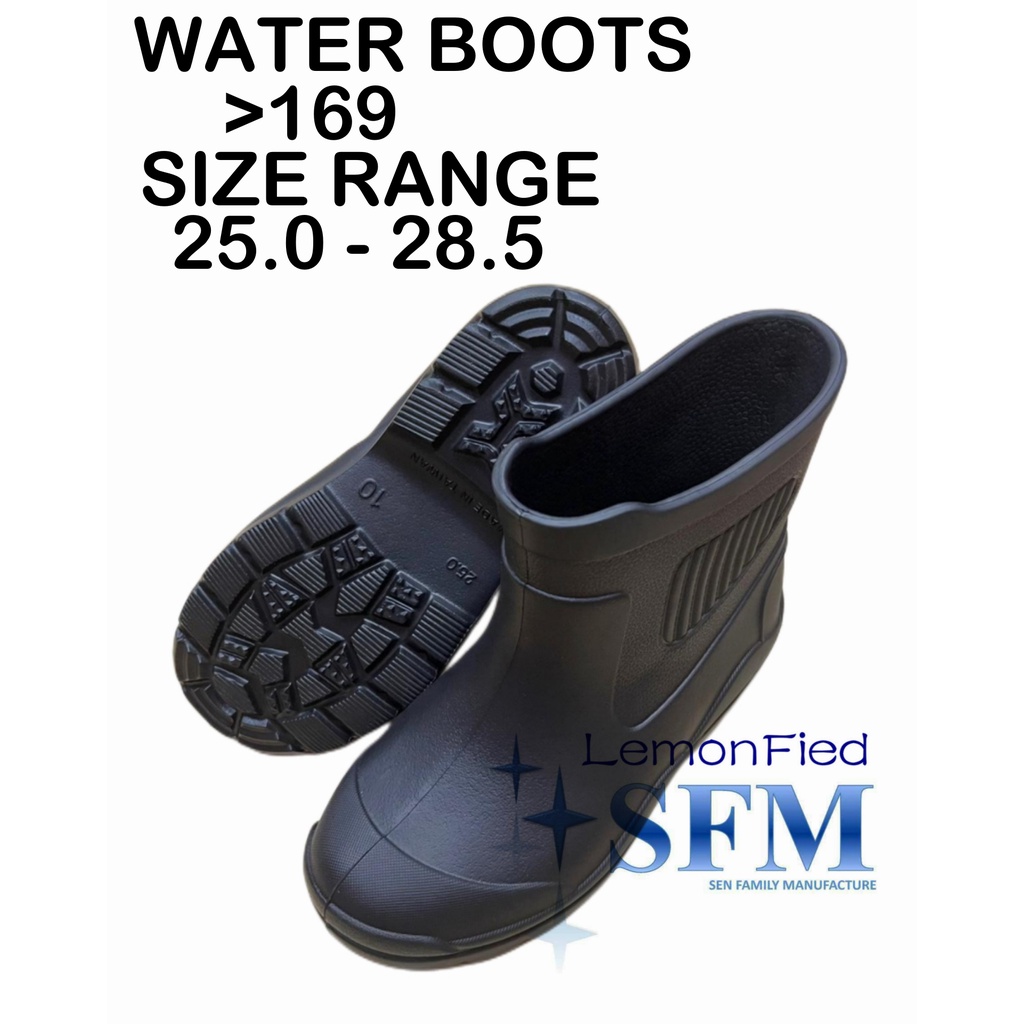 Water Boots 169 Kitchen Size 38-46 Anti-Slip Light Weight Black MID-Cut ...