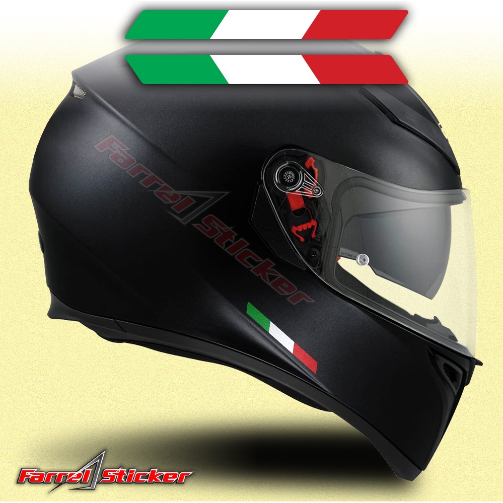 Italian flag sticker, Italian sticker, right and left helmet | Shopee ...