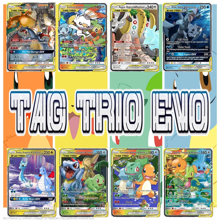 Pokemon TCG HOLOGRAM Card ENGLISH VERSION (TAG TRIO & EVO TRIO ...