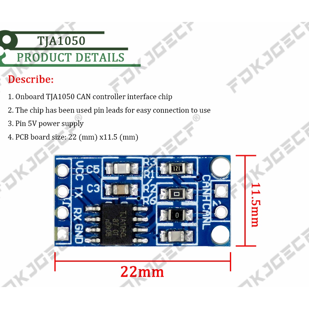 MCP2515 CAN Bus Driver Module Board TJA1050 Receiver SPI For 51 MCU ARM Controller Interface ...