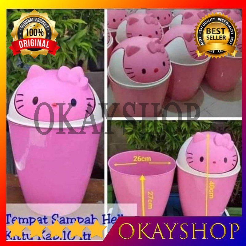 Okayshop 10-liter Hello Kitty JUMBO Trash Can | Shopee Singapore