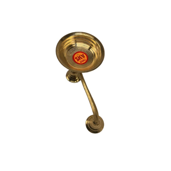 Pure Brass Sambrani Stand Loban Dhoop Puja Akhand Diya, 1 Piece, Gold ...