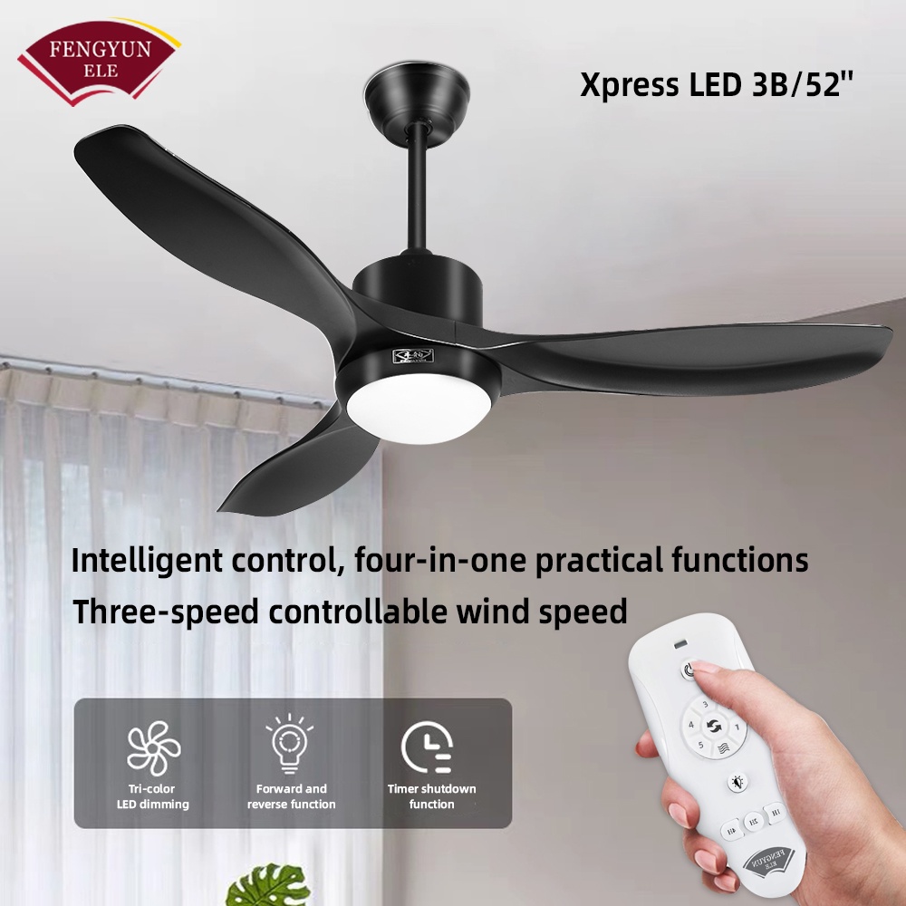 【Free Installation】FENGYUN 52 Inch DC Ceiling Fan with LED Lights, 5 ...