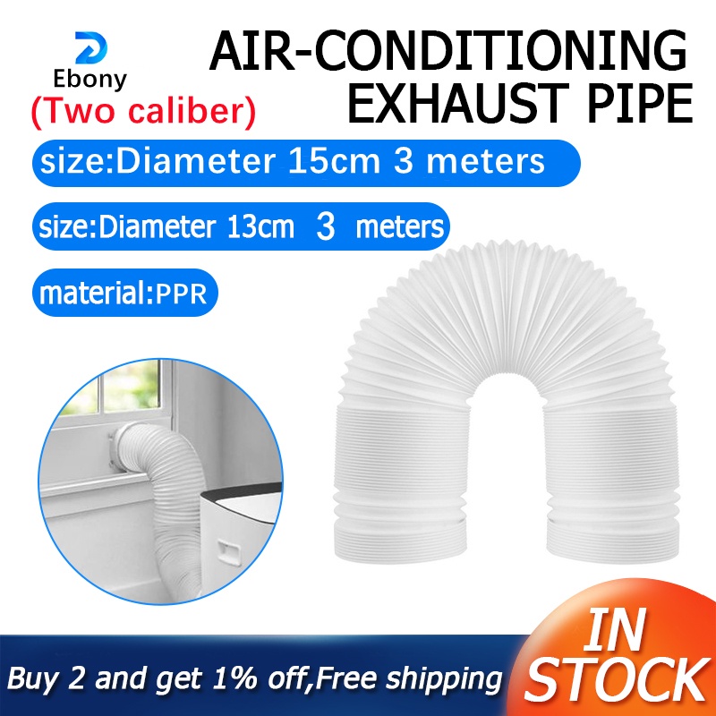 [SG SELLER LOCAL STOCK] 3M Flexible Air Conditioner Exhaust Pipe Vent ...