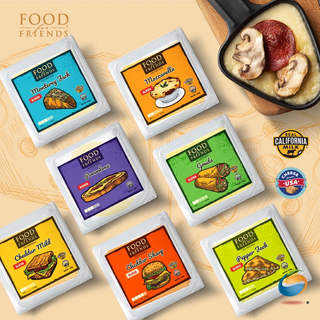 CHILLED [Saturday Delivery] FOOD FOR FRIENDS Sliced Cheese 160G ...