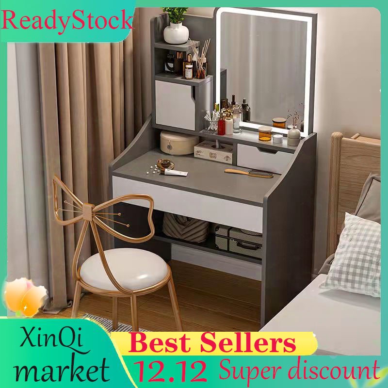 Bedroom Dressing Table Makeup Table With Mirror Meja Solek Cermin ...