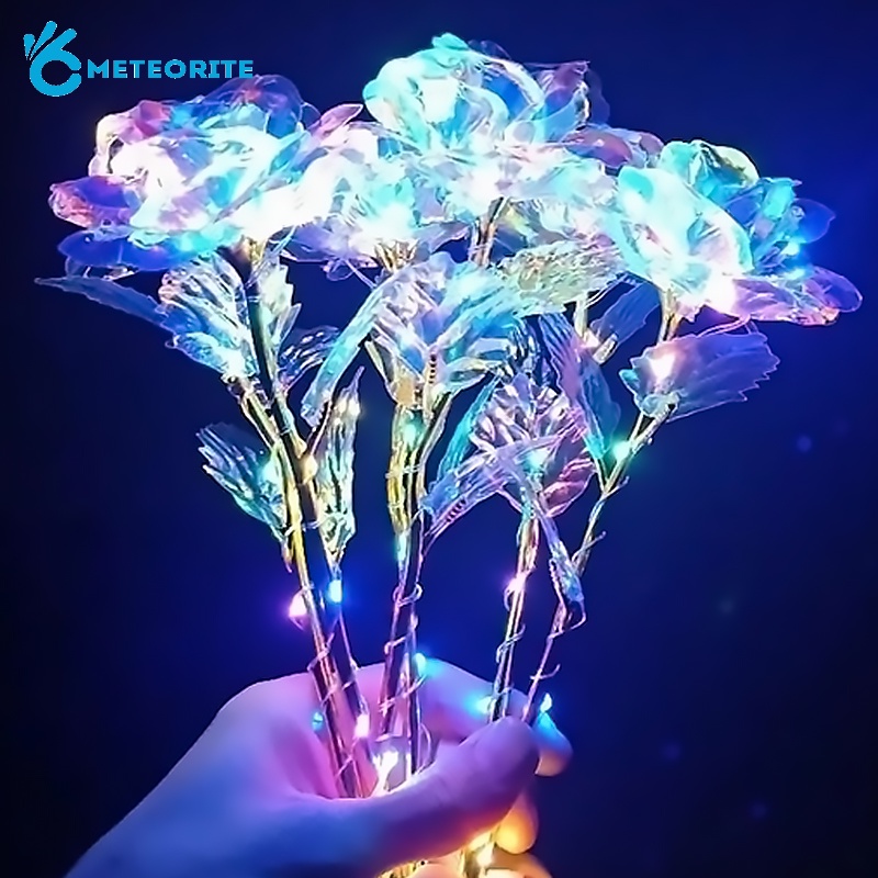 Creative Light Up Rose Light/ Artificial LED Flower Lamp/ Colorful ...