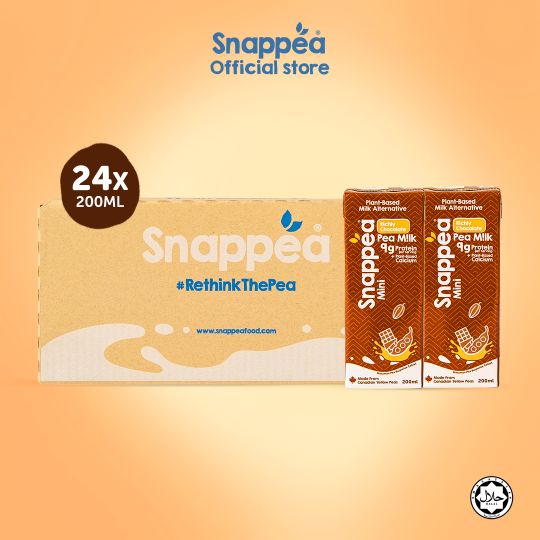 Snappea Mini Richly Chocolate Pea Milk (24x 200ml) UHT - Plant Based ...