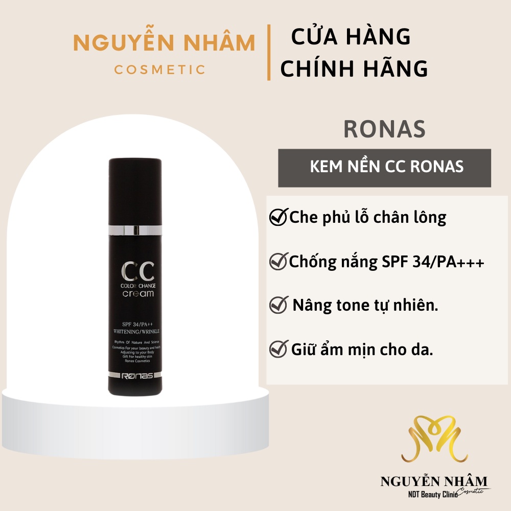 Ronas CC COLOR Change Cream Ronas Korea SPF 34/PA+++ 50g ️ The Secret ...