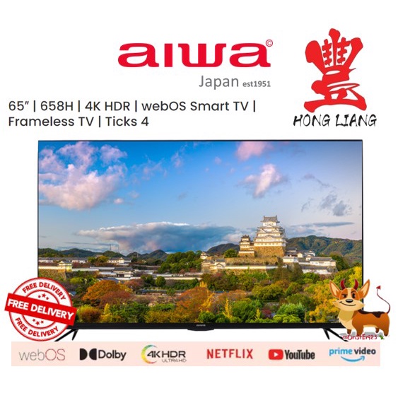 AIWA 65" inch WS-658H Frameless 4K HDR WebOS Smart TV | FREE Digital Antenna + Set Up | Shopee ...