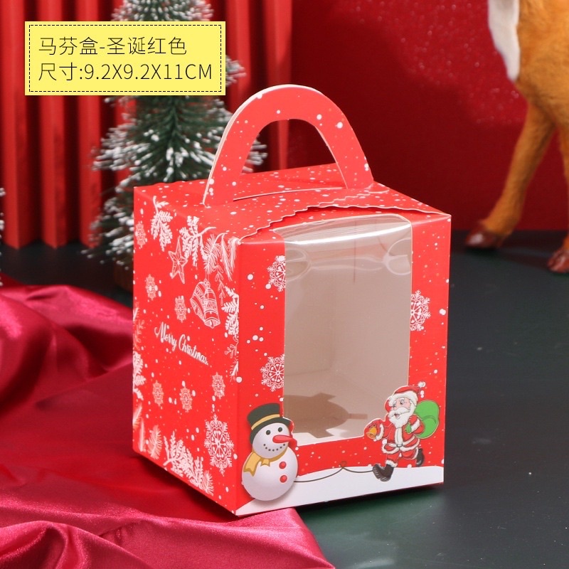 Christmas Theme Cake Box/christmas muffin Xmas Theme Cake Box Christmas ...