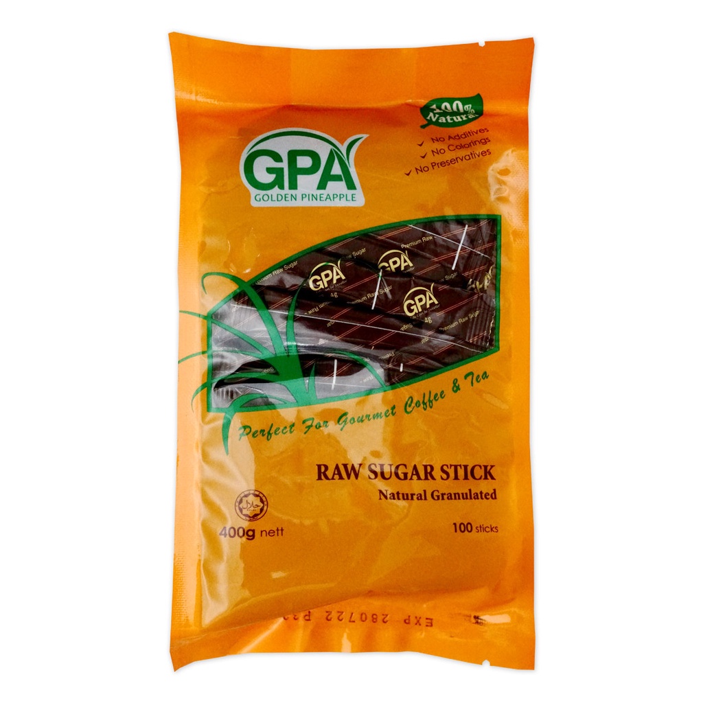 GPA Raw Sugar Sticks 400g ( 4g x 100s ) | Shopee Singapore