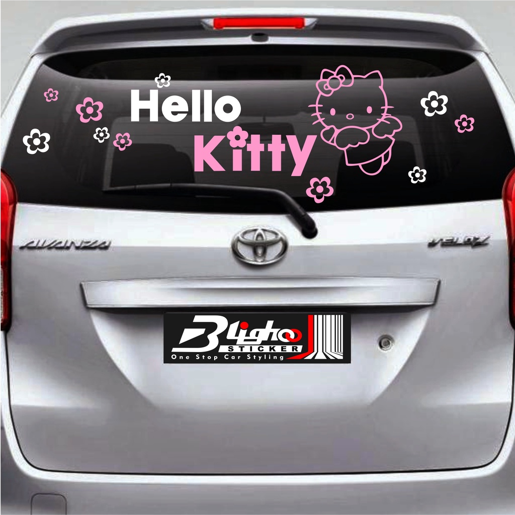 Cute Car Glass STICKER CUTTING STICKER HELLO KITTY ANGEL Car STICKER ...
