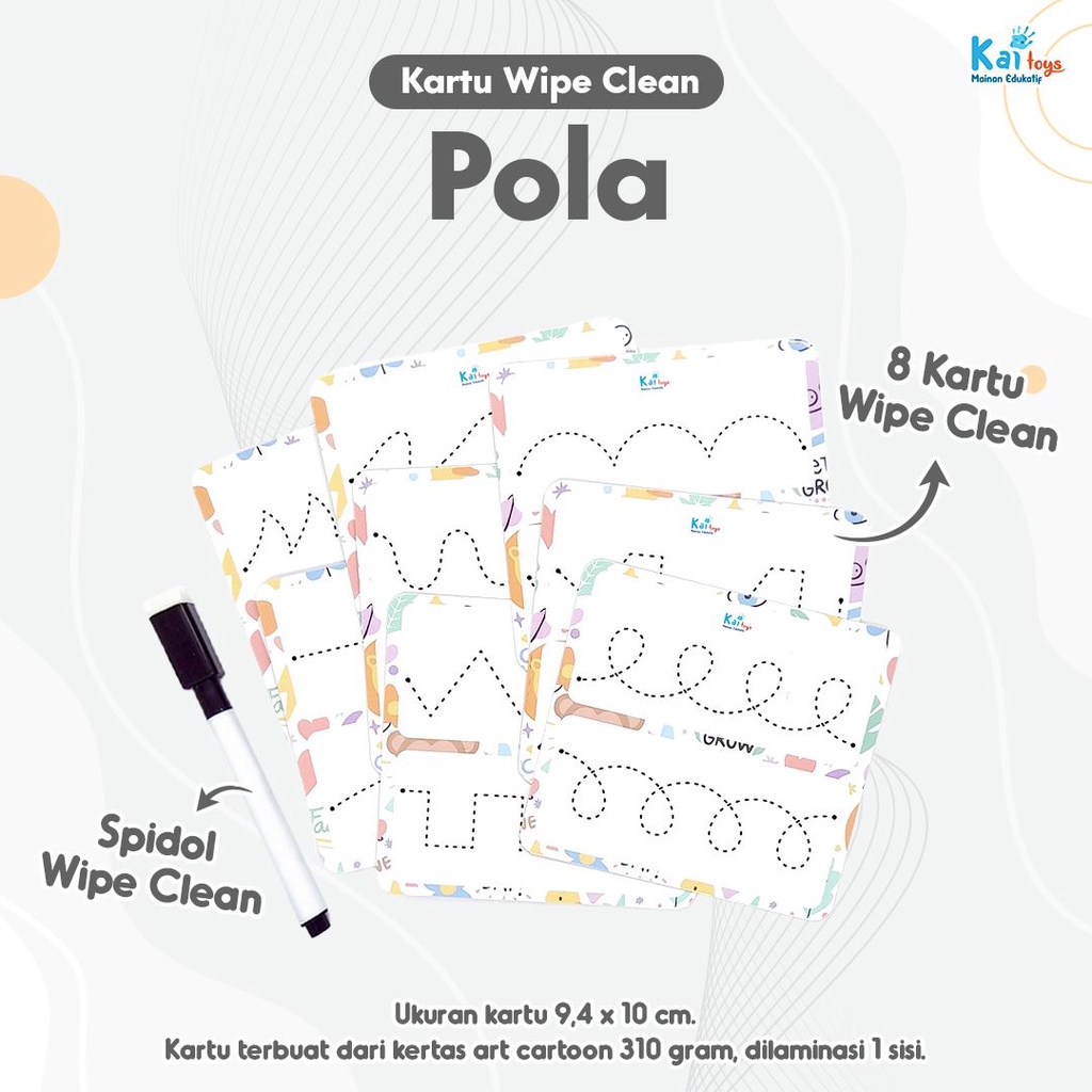 Wipe and Clean Card Line Pattern 8 Cards FREE Marker/Tracing Card 16 ...