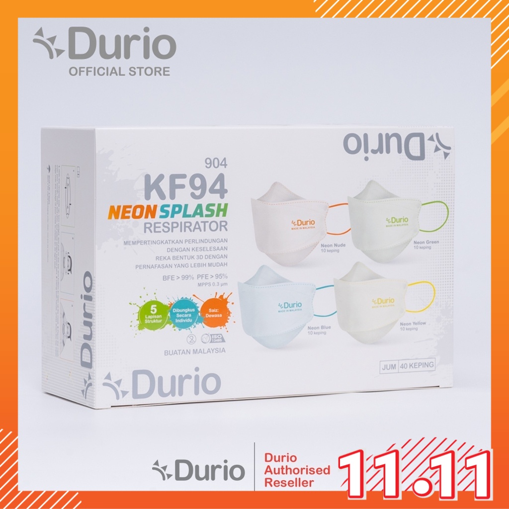 [Durio Authorised Reseller] Durio 904 KF94 5Ply Respirator Face Mask ...