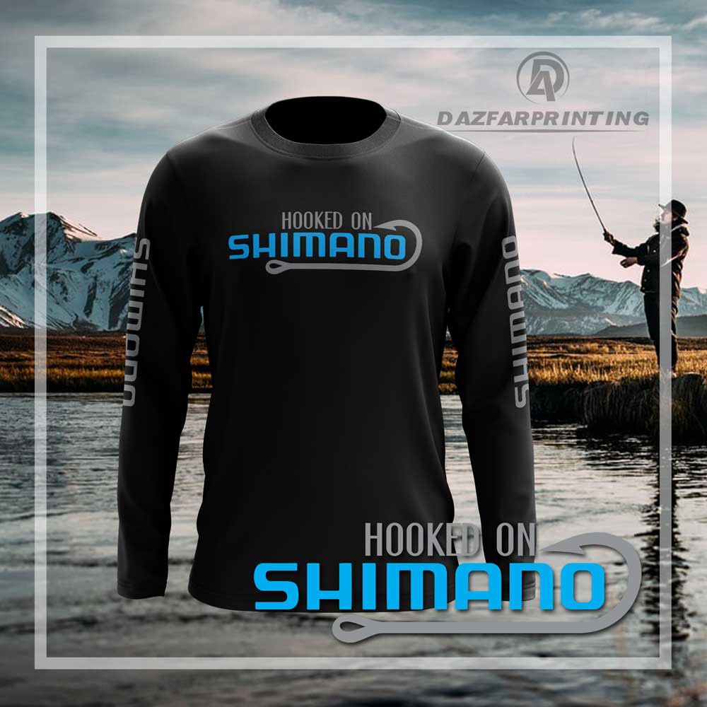 SHIMANO HOOKED ON TSHIRT FISHING / TSHIRT-MEMANCING / LONGSLEEVE ...