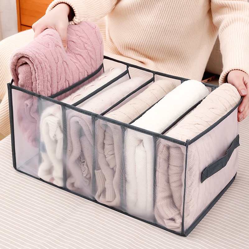 Folding Clothes Organizer Pants Jeans Storage Box Trousers Underwear ...