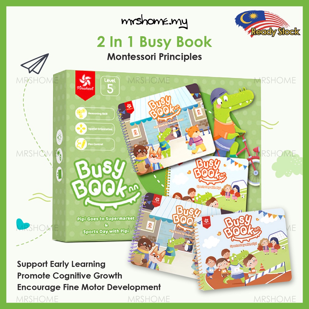 Kids Busy Book Quiet Book 3.5 Years Old Early Education Book Preschol ...