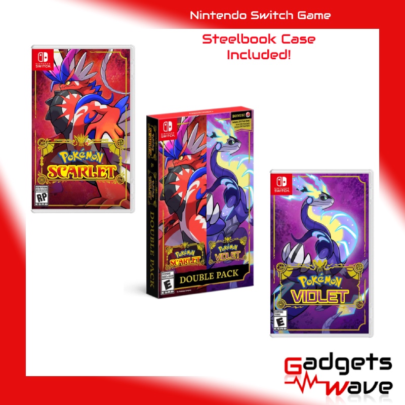 Nintendo Switch Pokemon Scarlet and Violet Double Pack Edition [Steelbook option available ...
