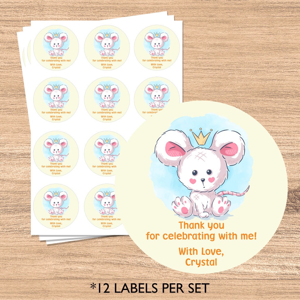 Personalised Birthday Sticker Labels Party Favor Labels Goodie Bag ...