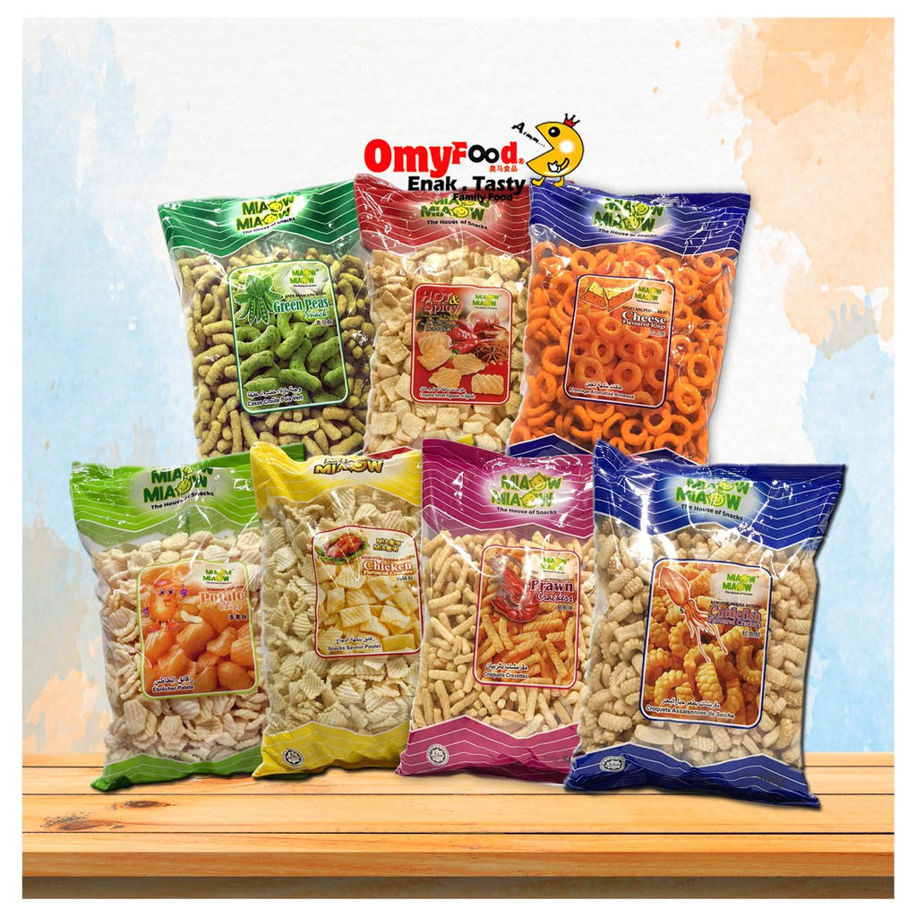 450g Miaow Miaow Prawn/ChickenCracker/Potato Chip/Hot&SpicySnack ...