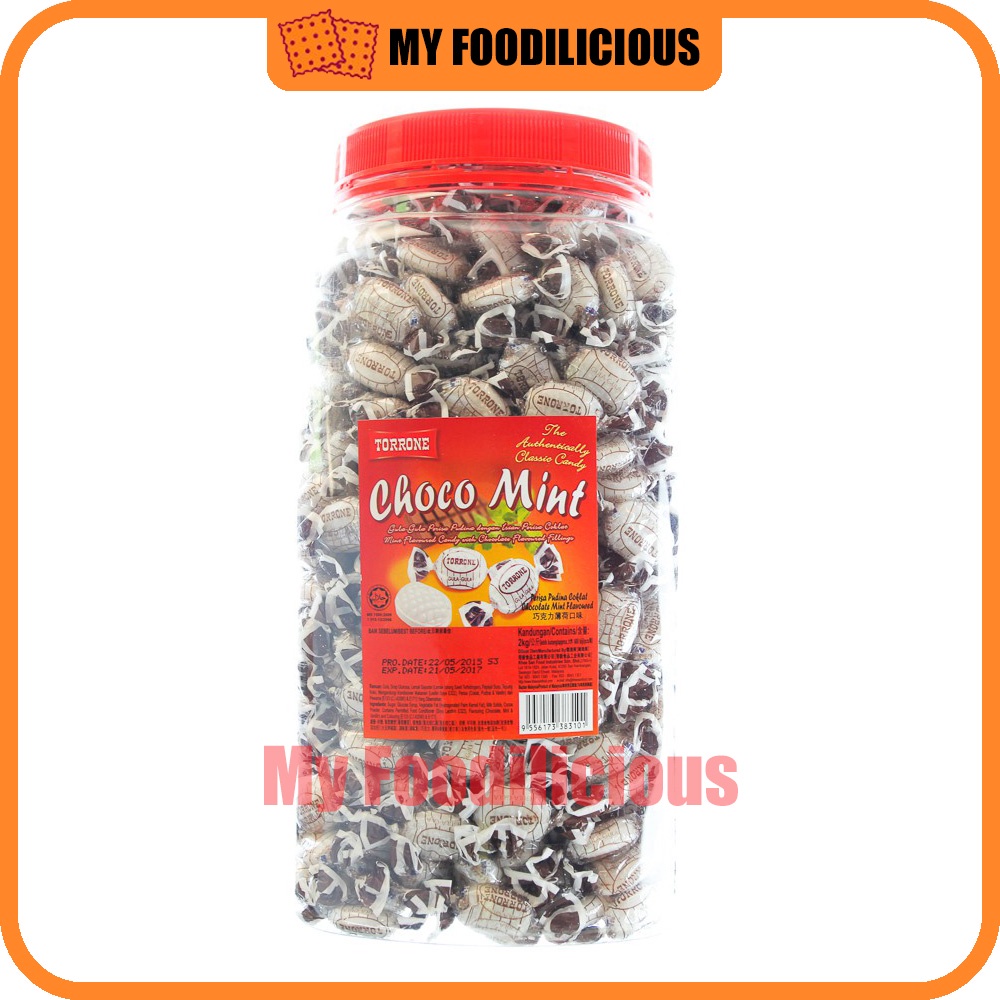 Torrone Candy Jar 600pcs Orange/Barley Mints/Choco Mint/ Butter Mint Sweet Candy Party Birthday ...