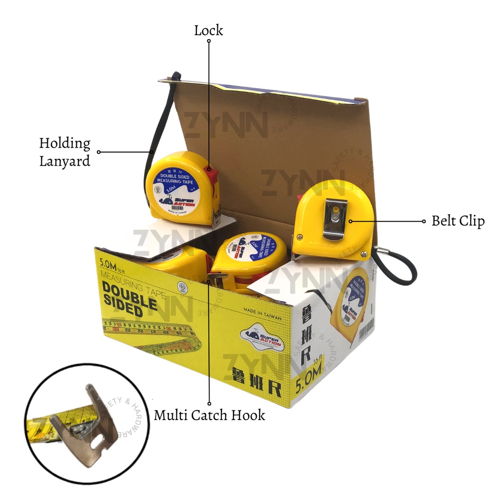 [SG STOCK] MEASURING TAPE With Magnetic Assist Rubber Protector ...