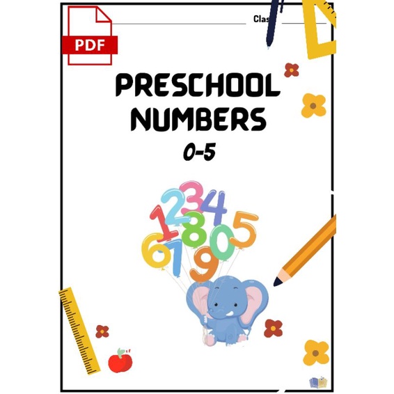 PDF | Worksheet Preschool Number 0-5 (softcopy) | Shopee Singapore