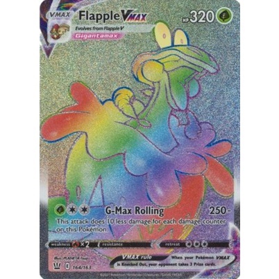 English Pokemon Flapple VMAX - 164/163 - Hyper Rare | Shopee Singapore