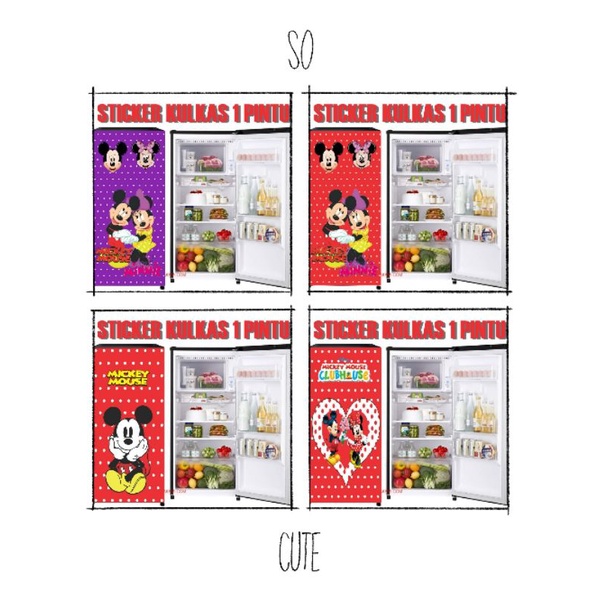 Mickey mouse Character One Door Fridge Sticker | Shopee Singapore