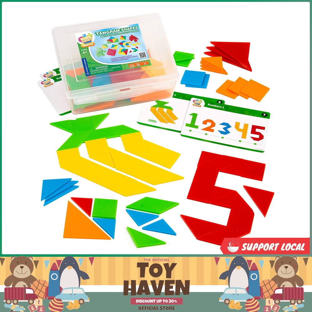 [sgstock] Kids First Math: Tangram Shapes Math Kit w/Activity Cards ...