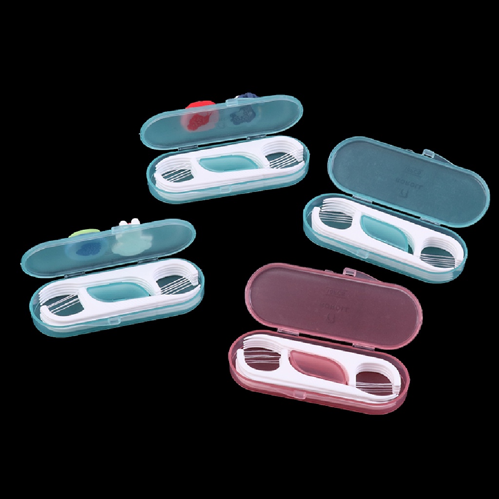 STE 10pcs Floss Sticks Holder Case Tooth Floss Picks Storage Box Floss ...