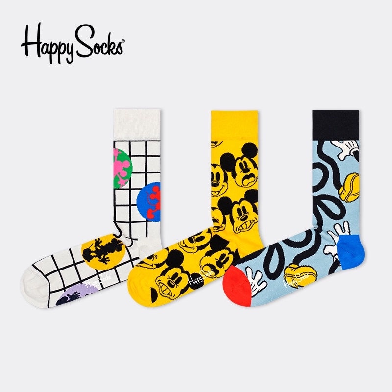 Cartoon Happy Socks x Disney Men's Medium Socks Women's Mickey Socks ...