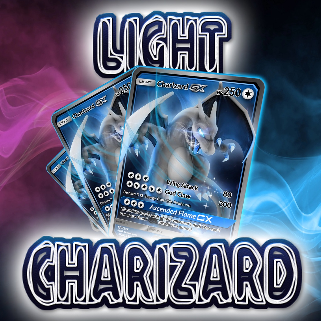 POKEMON TCG HOLOGRAM ENGLISH VERSION CARD (GX) - LIGHT CHARIZARD ...