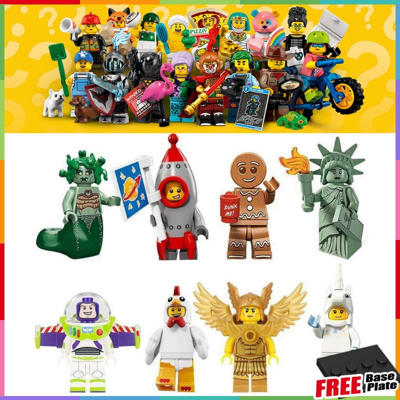 Statue of Liberty Minifigures Medusa Gingerbread Man Chicken Man Golden ...